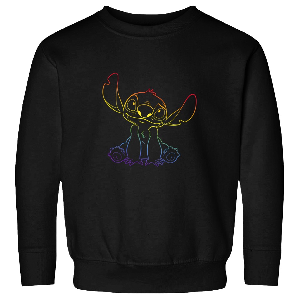 Disney Lilo Stitch Pride Stitch Sitting Outline Sweatshirts | ID ...