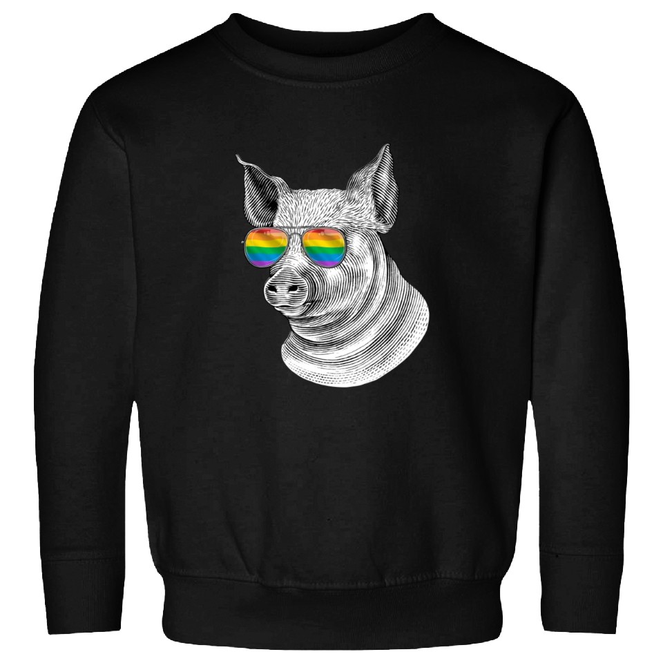 Funny Pig LGBT Rainbow Flag Gay Pride Sweatshirts | ID 58870953 by ...