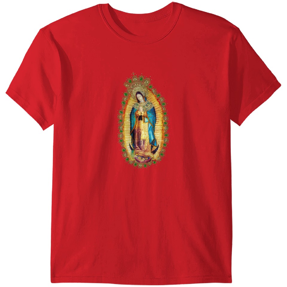 Our Lady of Guadalupe Mexican Virgin Mary Aztec T Shirts | 12% OFF ...