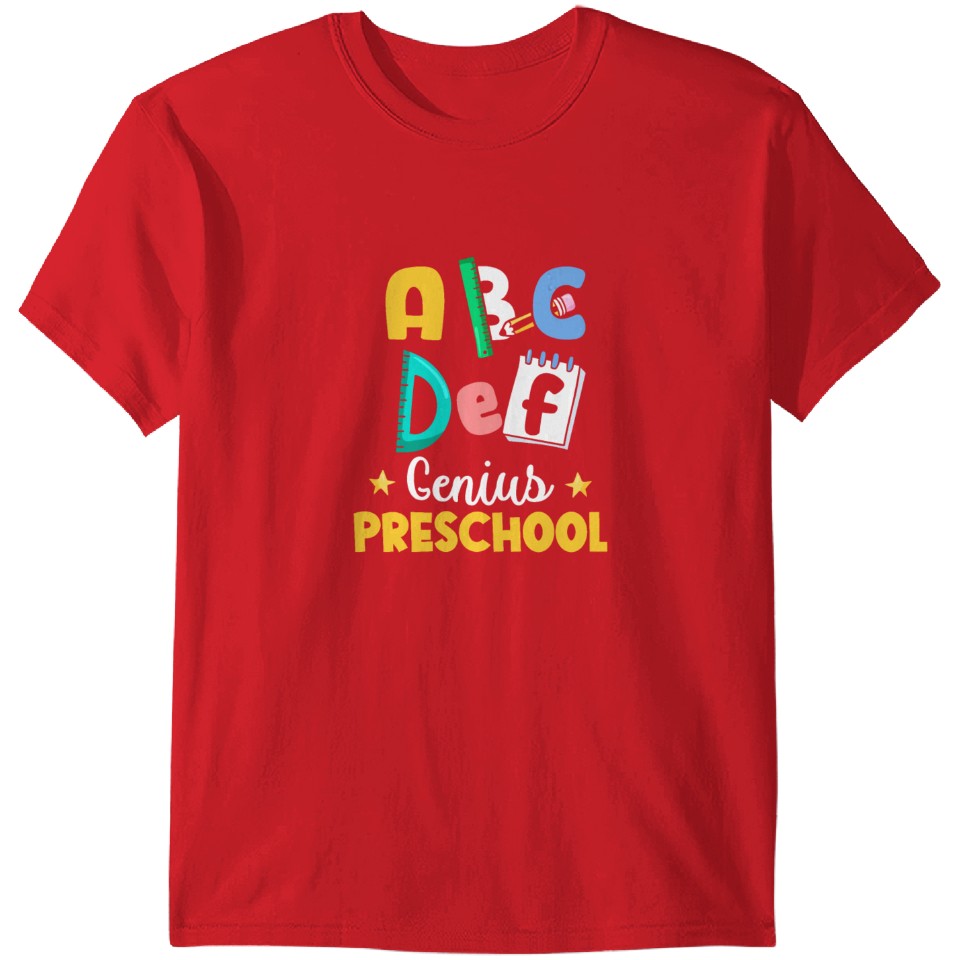 Kids Back to School Alphabet Genius Preschool T Shirts | 12% OFF Today ...