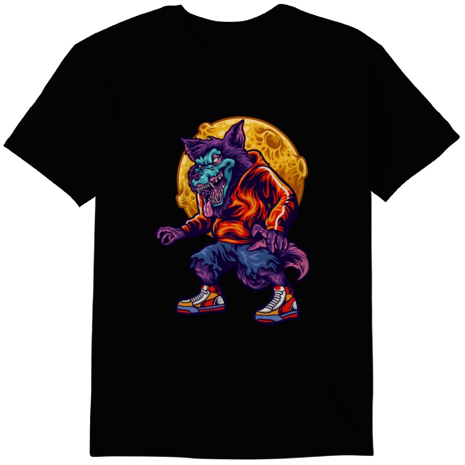 Werewolf Moon Purple Wolf Full Moon Human Hungry T Shirts | ID 16500643 ...