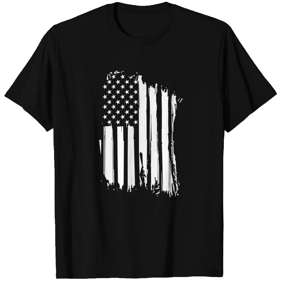Nine Line American Flag T-Shirt - Unisex Heavy Metal Patriotic T-Shirt ...