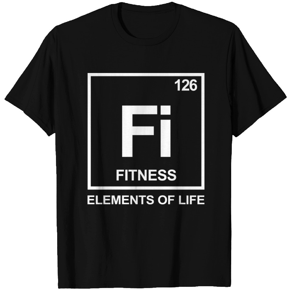 Elements of life: 126 fitness periodic table T-shirt | ID 455102 by ...