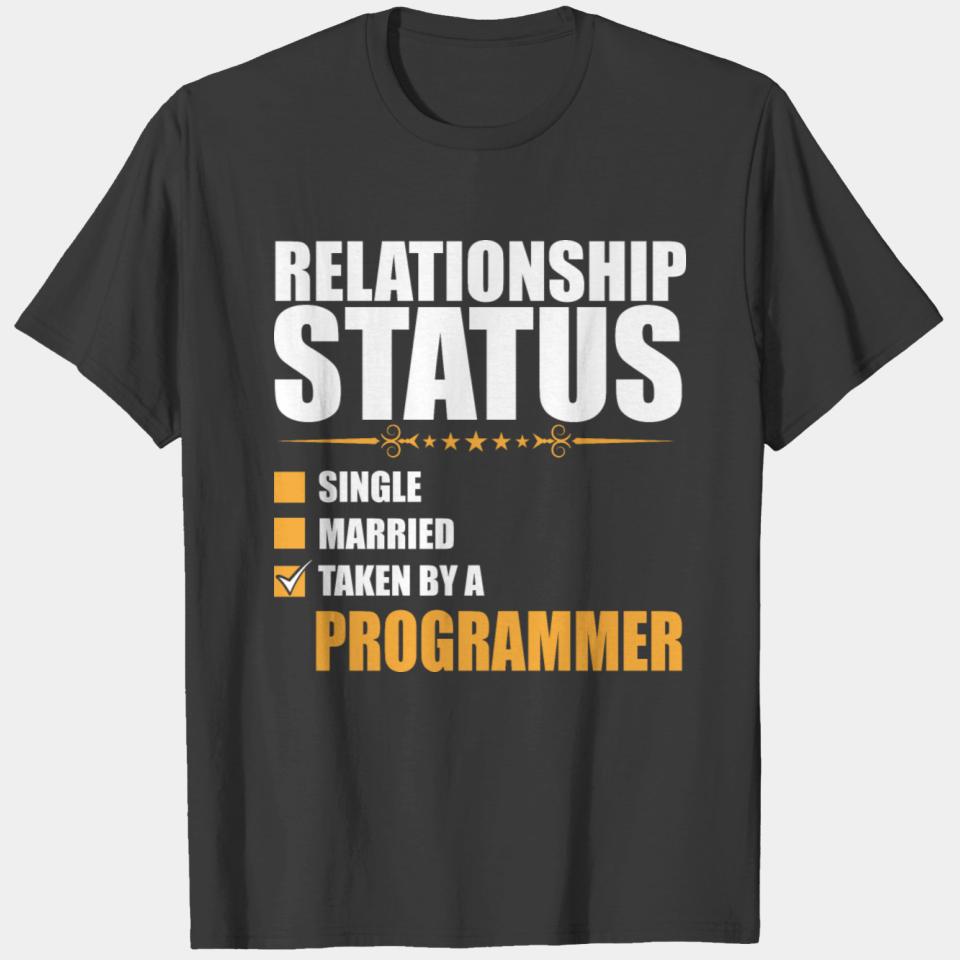 Relationship Status Single Married Programmer T-shirt | 38% OFF Today Sale | Printblur