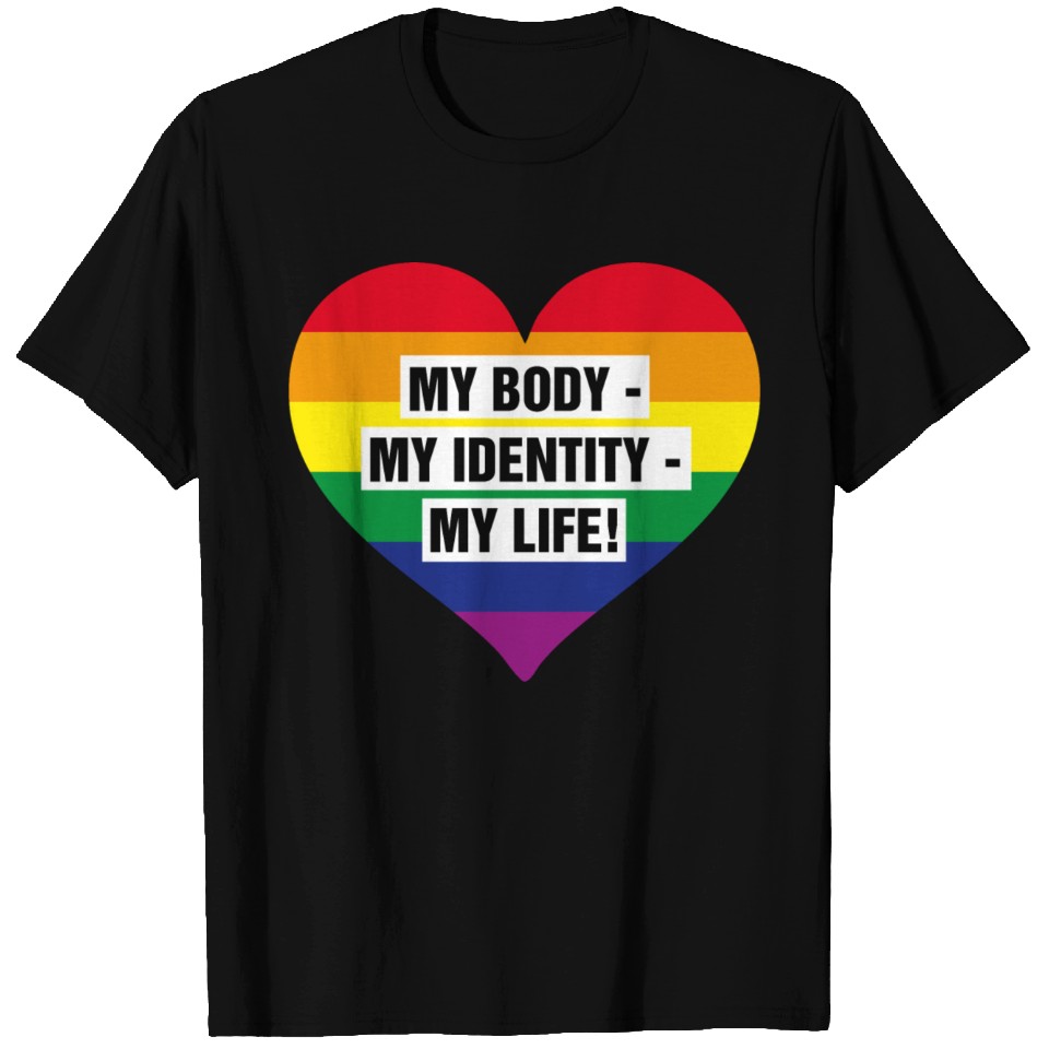 CSD My Body My Identity My Life HOMO Transgender T-shirt | ID 10915759 ...