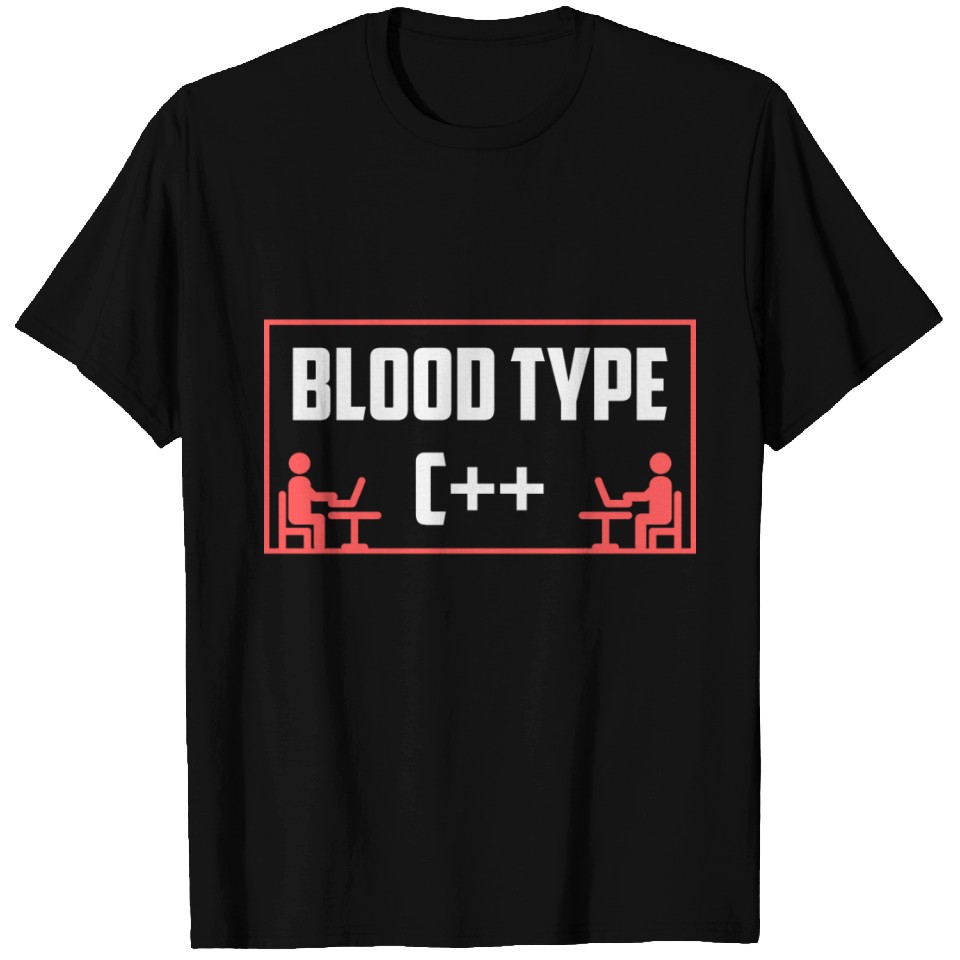 Blood type C++ T-shirt | ID 10455883 by Brian Bowman | Printblur
