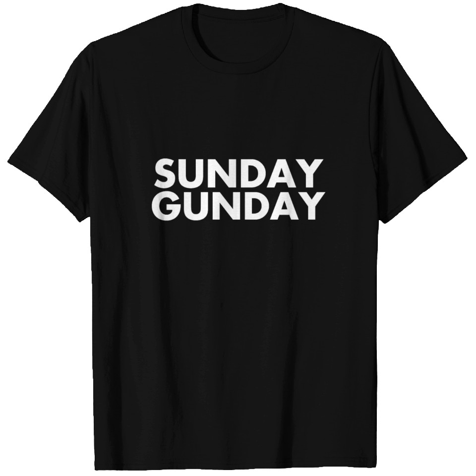 Sunday Gunday Gun Shooting Pistol Firearms T-shirt | ID 11276182 by ...