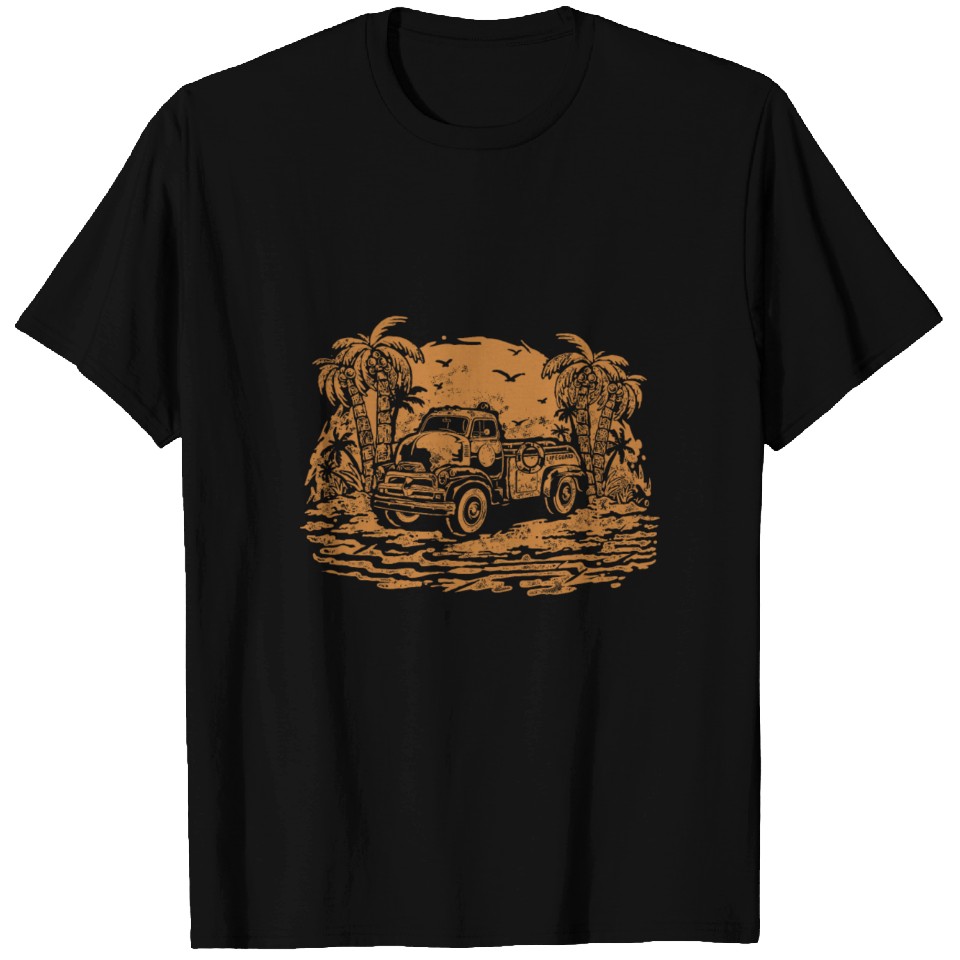 Vintage old lifeguard car T-shirt | ID 10983393 by Elton Lopes | Printblur