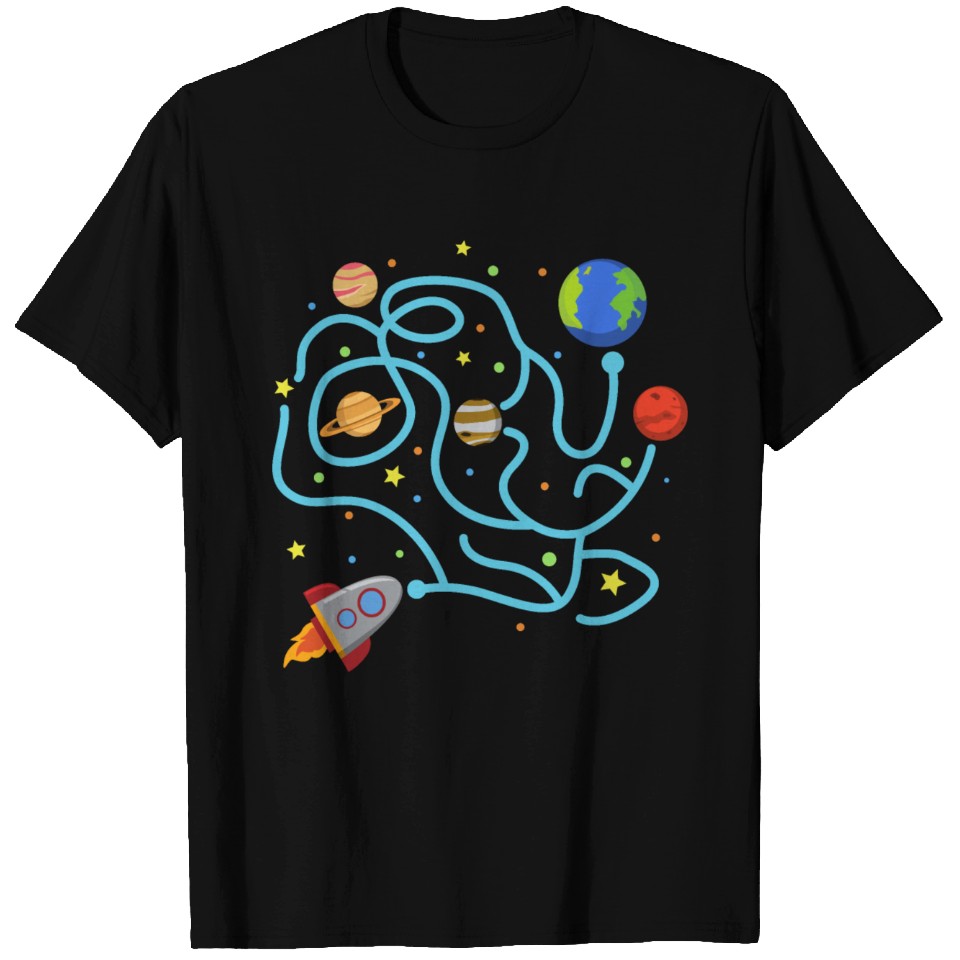 Cool Riddles for Kids-Space Maze T-shirt | ID 11186038 by Davih Stevens ...
