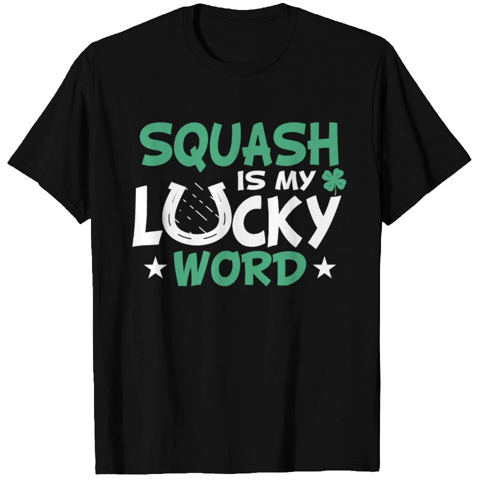 Cool Best Funny Squash Team Club Lucky Word Quotes T-shirt | ID ...