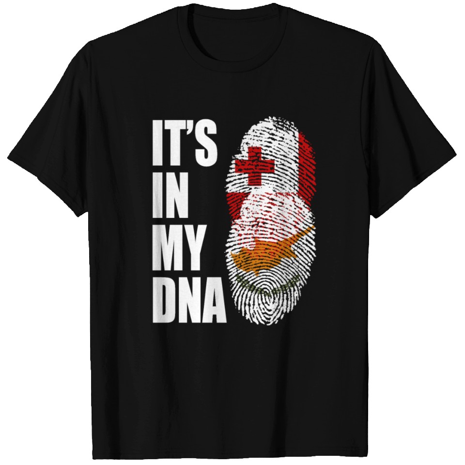 Tongan And Cypriot Mix Heritage DNA Flag T-shirt | ID 10272733 by Ian ...