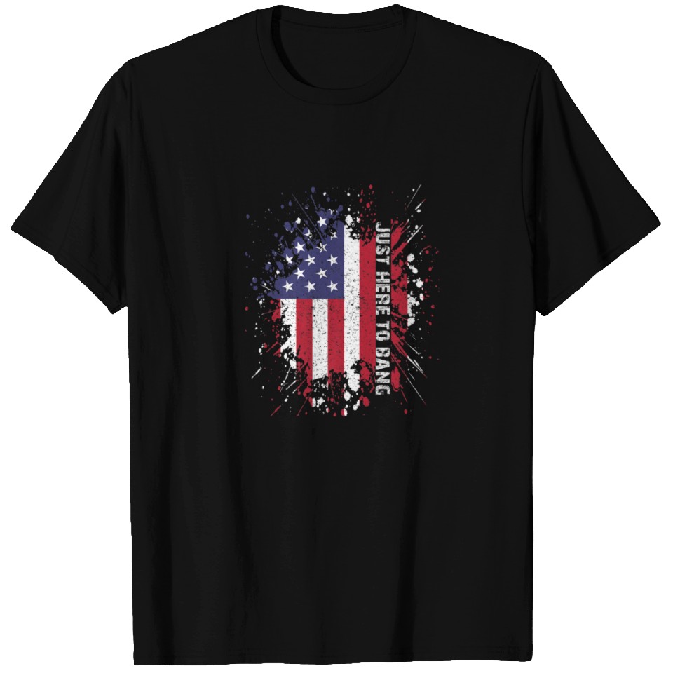Fourth Of July 4Th Of July Vintage Just Here To Ba T-shirt | ID ...