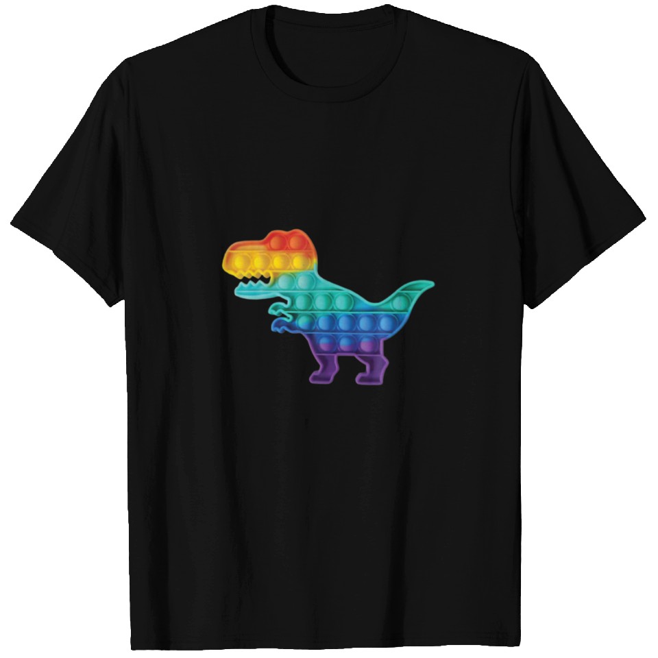 Pop Up Fidget Game Dinosaur Tyrannosaurus Rex Rain T-shirt | ID ...