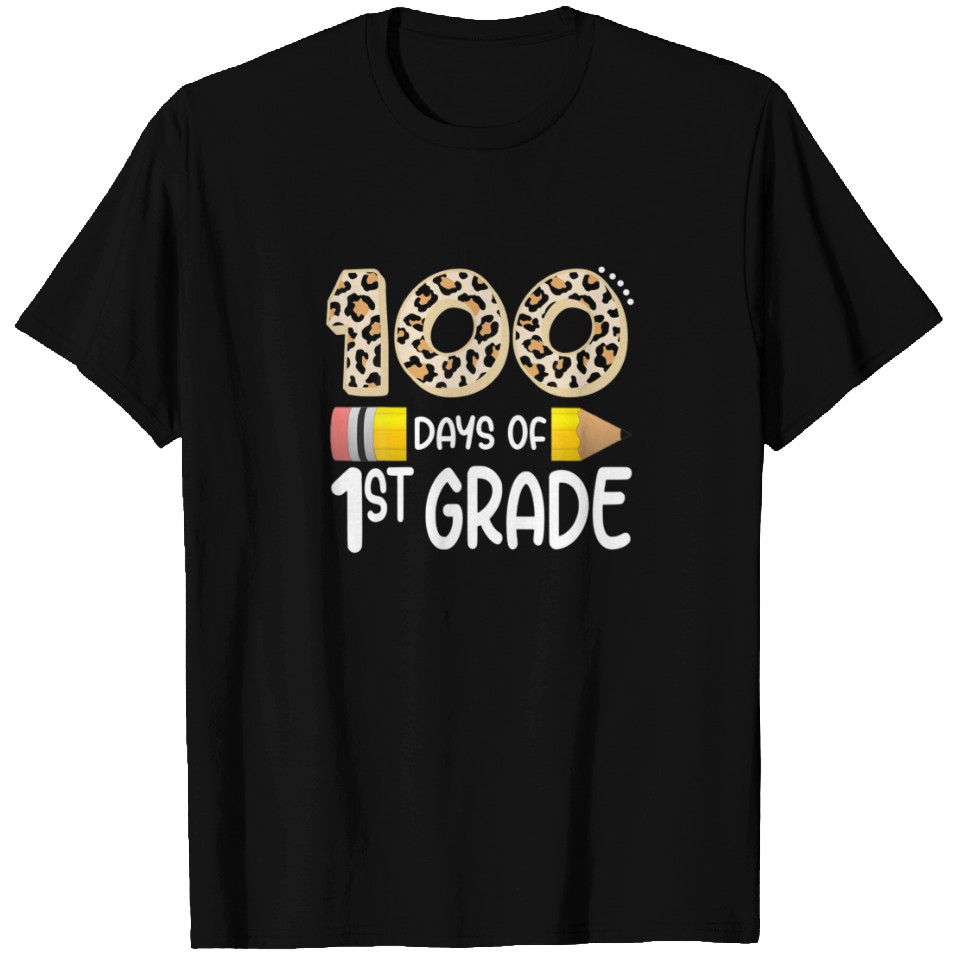 100 Days Of First Grade Teacher Student 100Th Day T-shirt | ID 11989216 ...