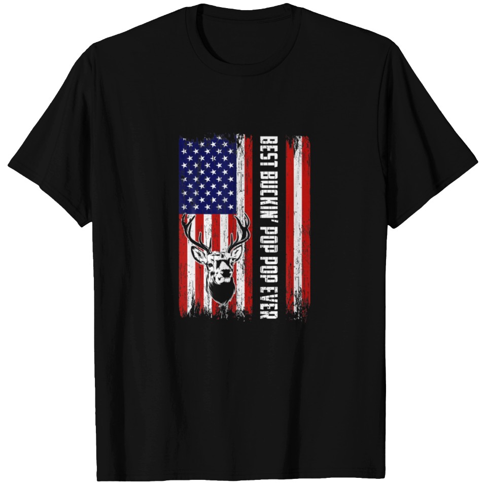 Mens Best Buckin Pop Pop Ever Deer Hunting Bucking T-shirt | ID ...