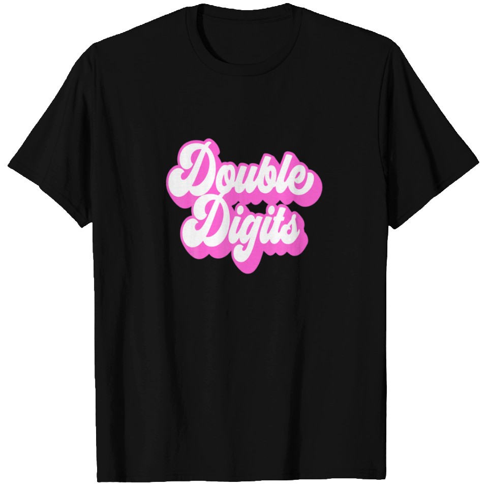 Double Digits 10Th Birthday Retro Vintage Hot Pink T-shirt | ID ...