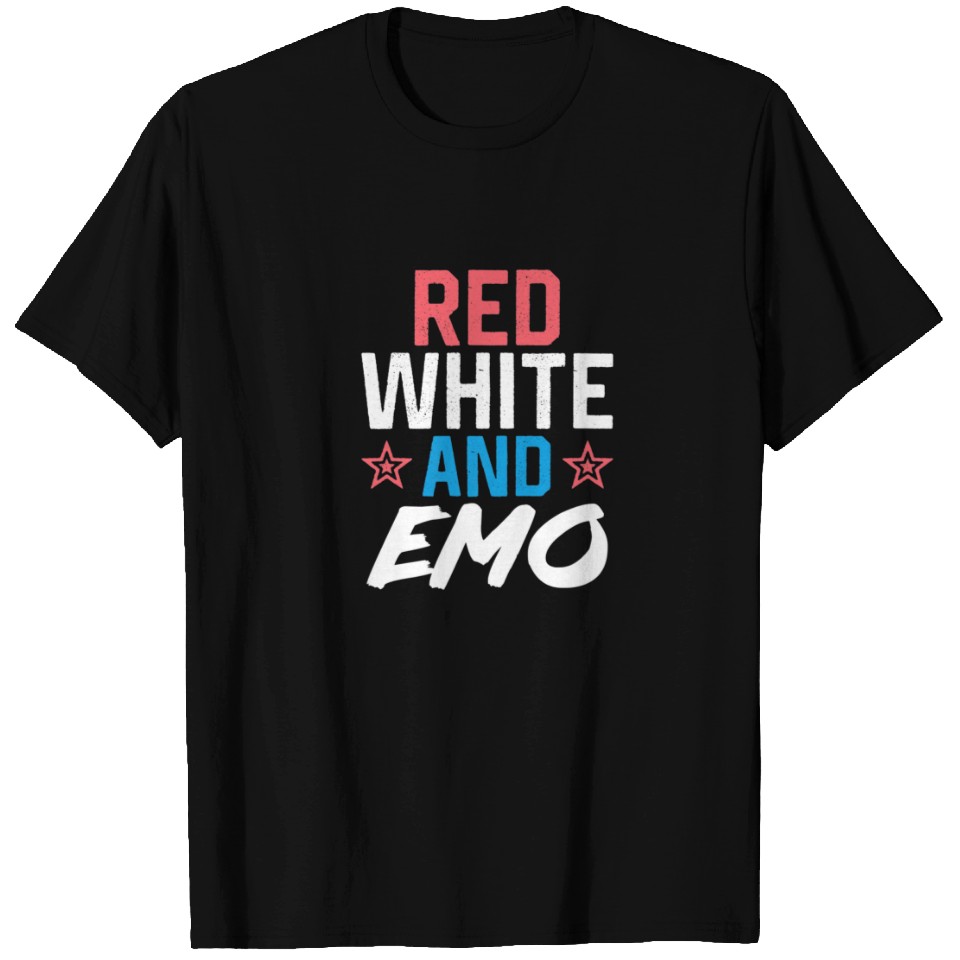 Red White And Emo 4Th Of July Merica USA American T-shirt | ID 11955043 ...