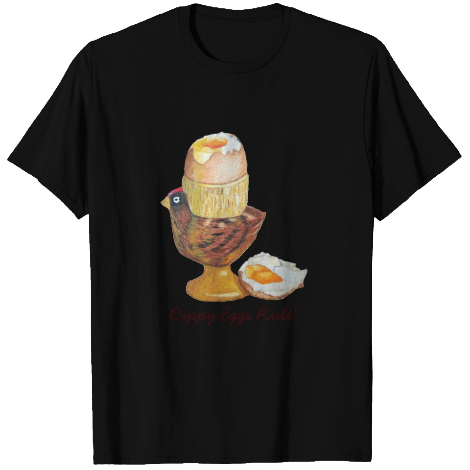 Egg and chicken egg cup with yellow dippy yoke T-shirt | ID 12321031 by ...