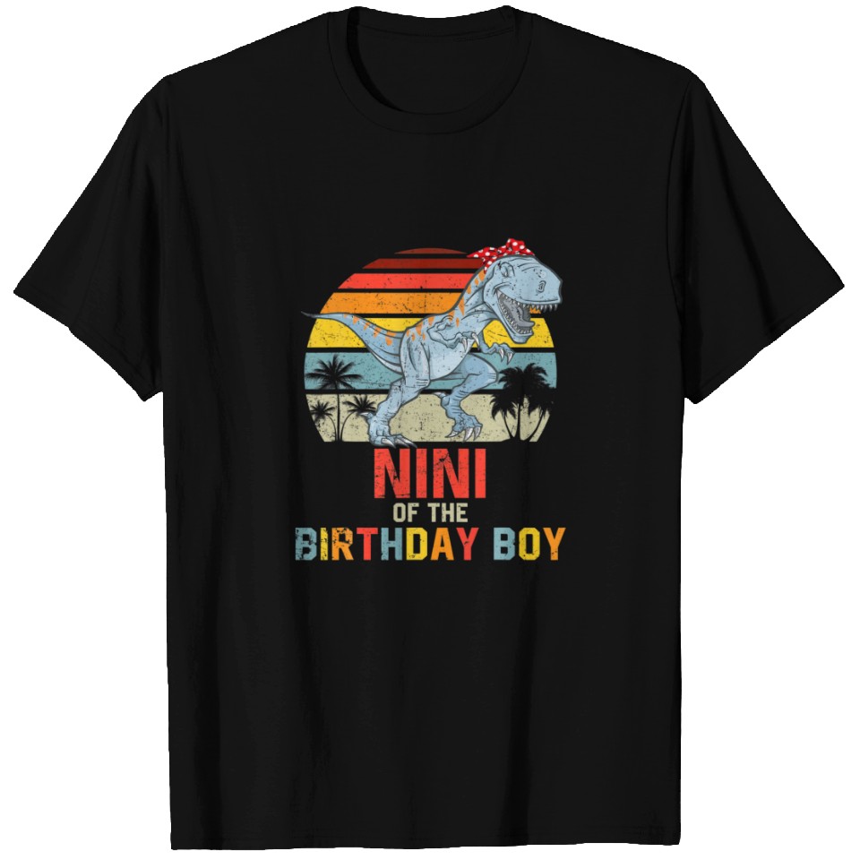 Nini Dinosaur Of The Birthday Boy Matching Family T-shirt | ID 12324480 ...
