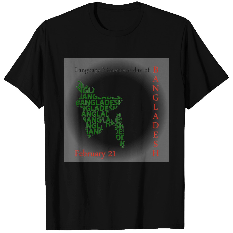 Language Movement day of Bangladesh on February 21 T-shirt | ID ...