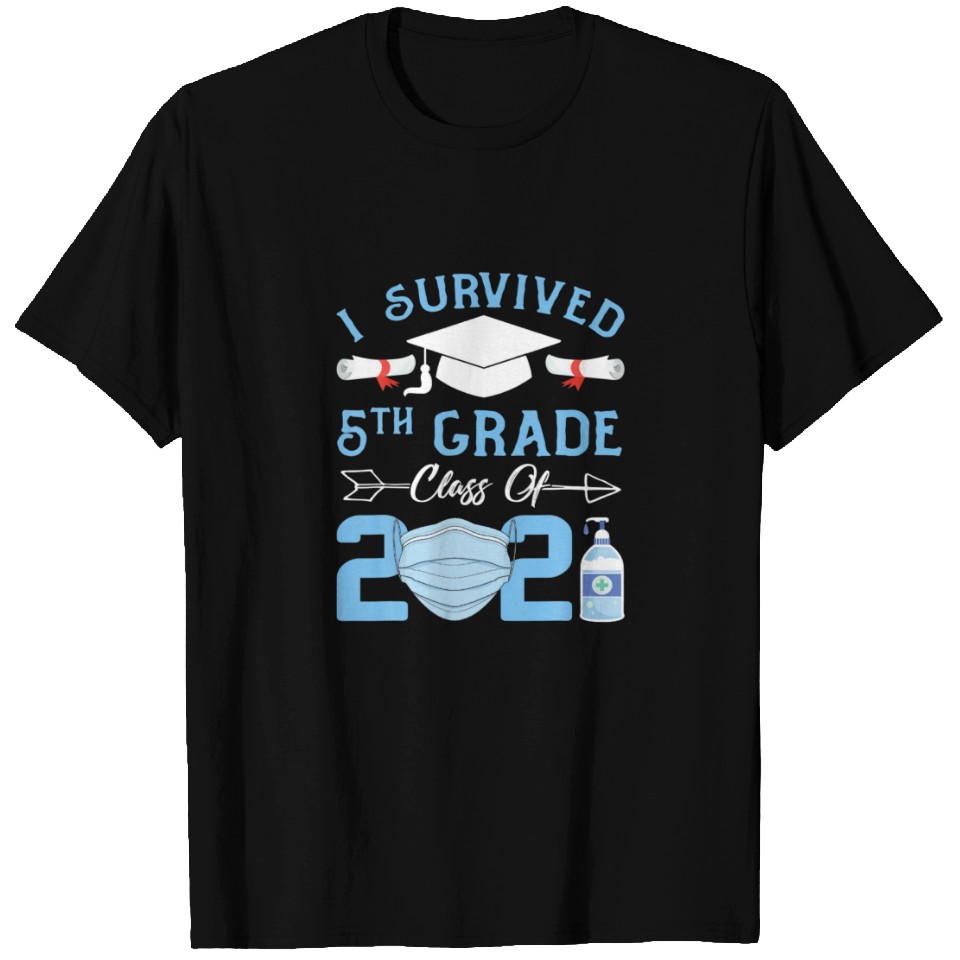 5Th Grade Graduation 2021 I Survived 5Th Grade Cla T-shirt | ID ...