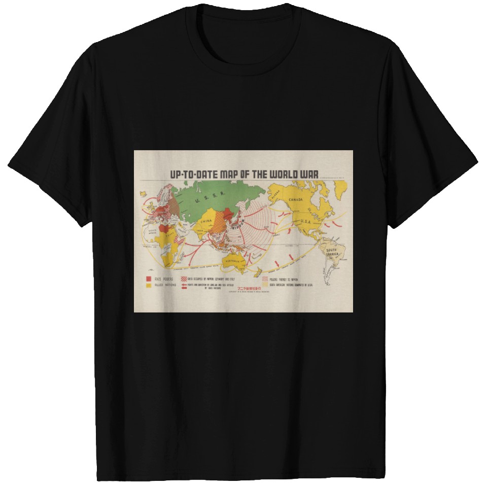 World war map by Manila Shinbun-sha Polo T-shirt | ID 12330842 by Emily ...