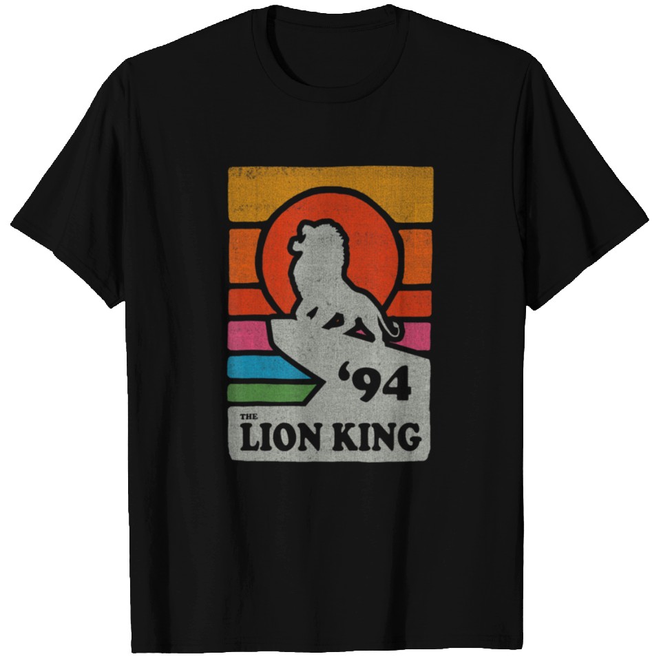 Disney The Lion King Pride Rock Retro Line Art Pos T-Shirts | ID ...