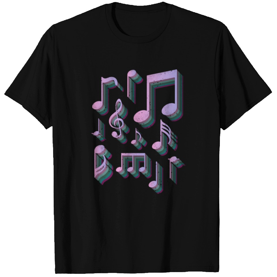 Musical notes art of music T-shirt | ID 507368 by Guy Goodwin | Printblur