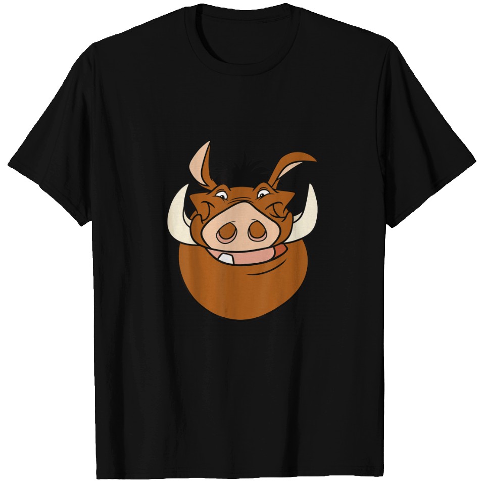Disney The Lion King Pumbaa Big Face Portrait T-Shirts | ID 20879944 by ...