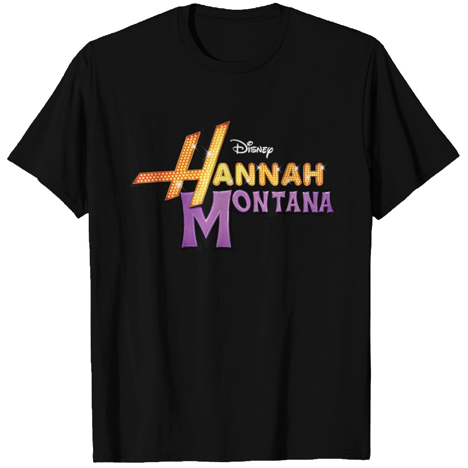 Disney Hannah Montana Classic Iconic Big Chest Text Logo T-Shirts | ID ...