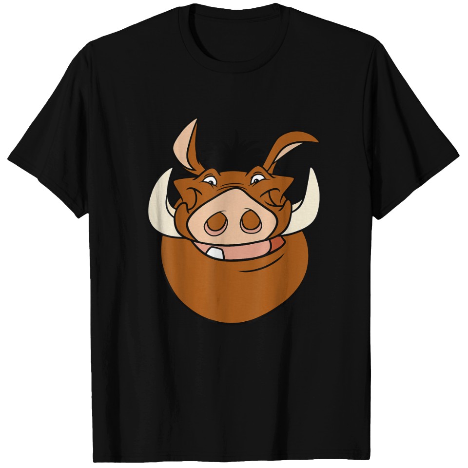 Disney The Lion King Pumbaa Big Face Portrait T-Shirt T-Shirts | ID ...