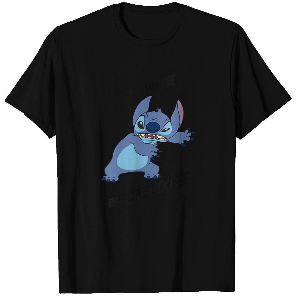 Disney Lilo Stitch No Talkie Before Coffee Grumpy Stitch T-Shirts | ID ...