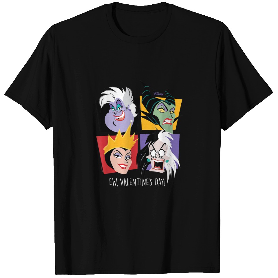 Disney Villains Ew Valentines Day Grid T-Shirts | ID 21850300 by Imran ...