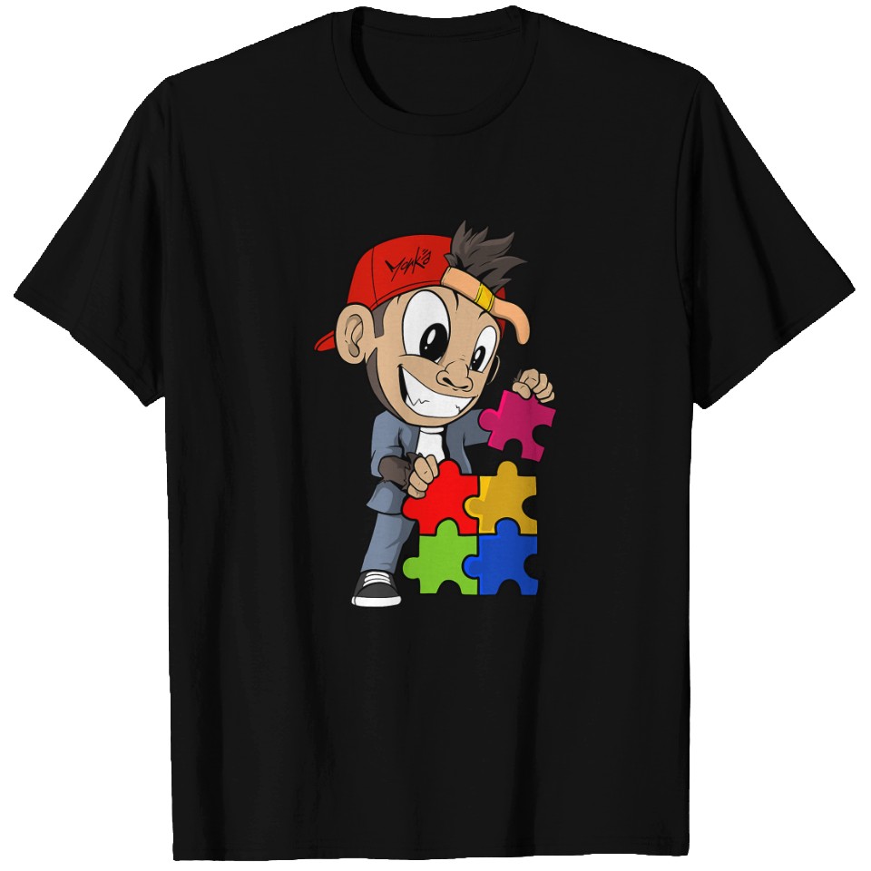 Autism Monkey Puzzle Autistic Awareness Neurodiverse T-Shirts | ID ...