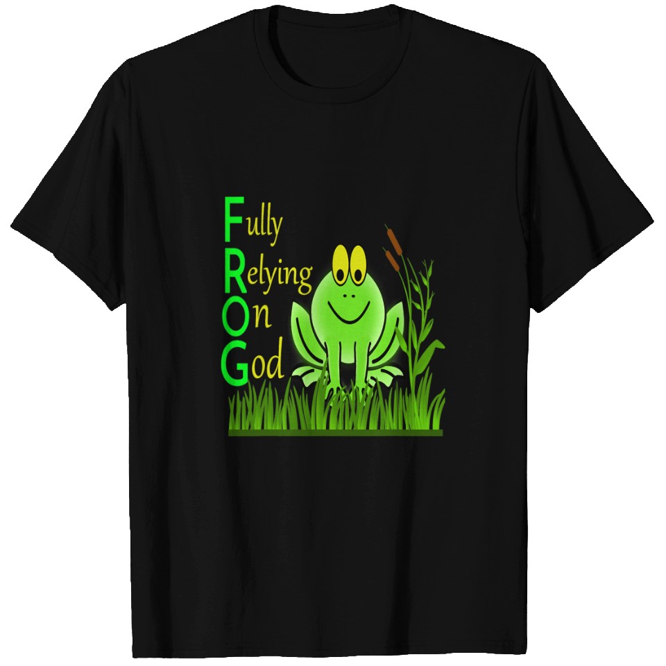 Frog Gift Christian Fully Relying On God FROG Christian Grace of God T ...