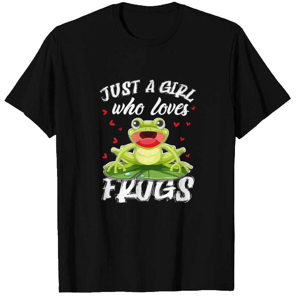 Frog Gift Just A Girl Who Loves Frogs Cute Green Frog Costume 8 T ...