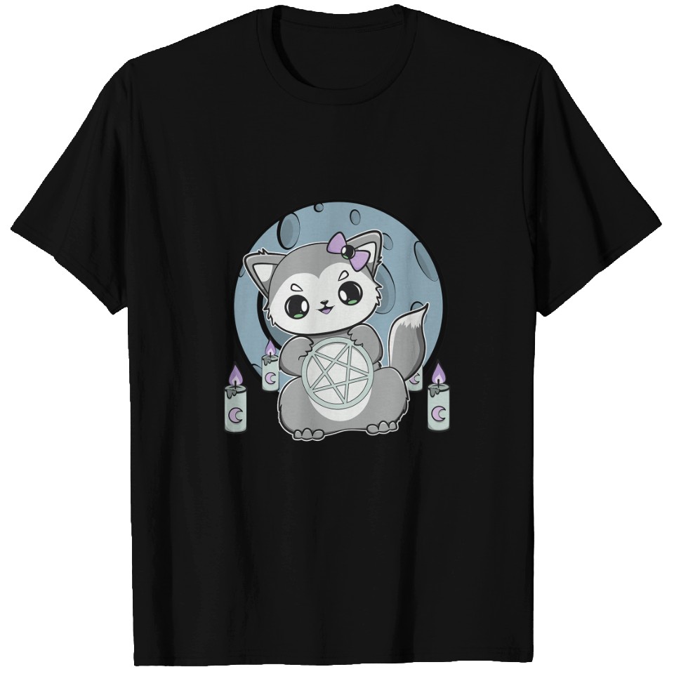 Wolves wolfs Cute wolfs With Magic Item For Witchcore And Halloween ...