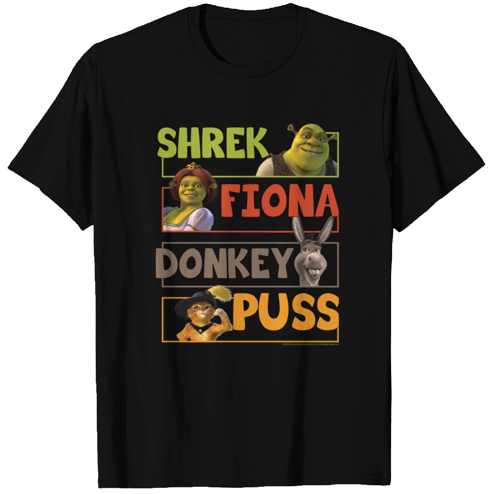 Shrek And Crew Portrait Panels : Shrek Same Swamp Forever , Shrek Shirt, Disney Fiona Princess ...