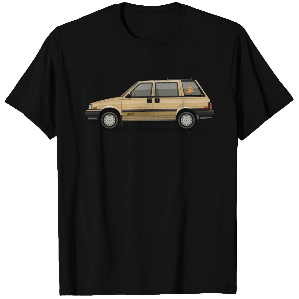 Nissan Stanza 4wd Multi Wagon Datsun Prairie Gold T Shirts | ID ...