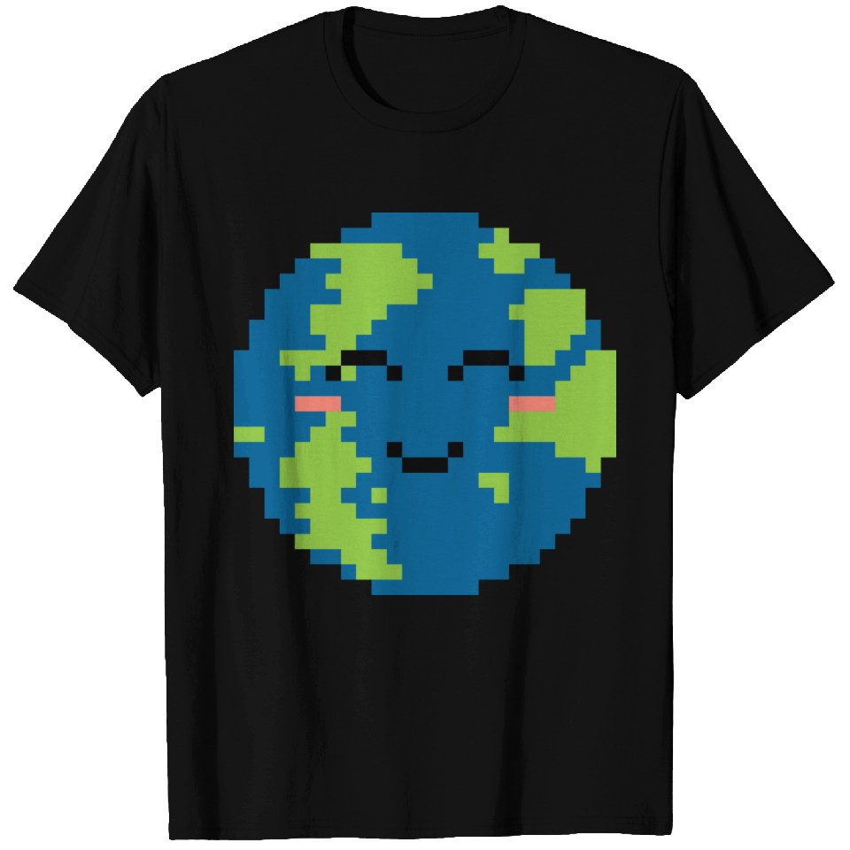 Pixelated Smiling World - Gift Idea T Shirts | ID 13870561 by ...