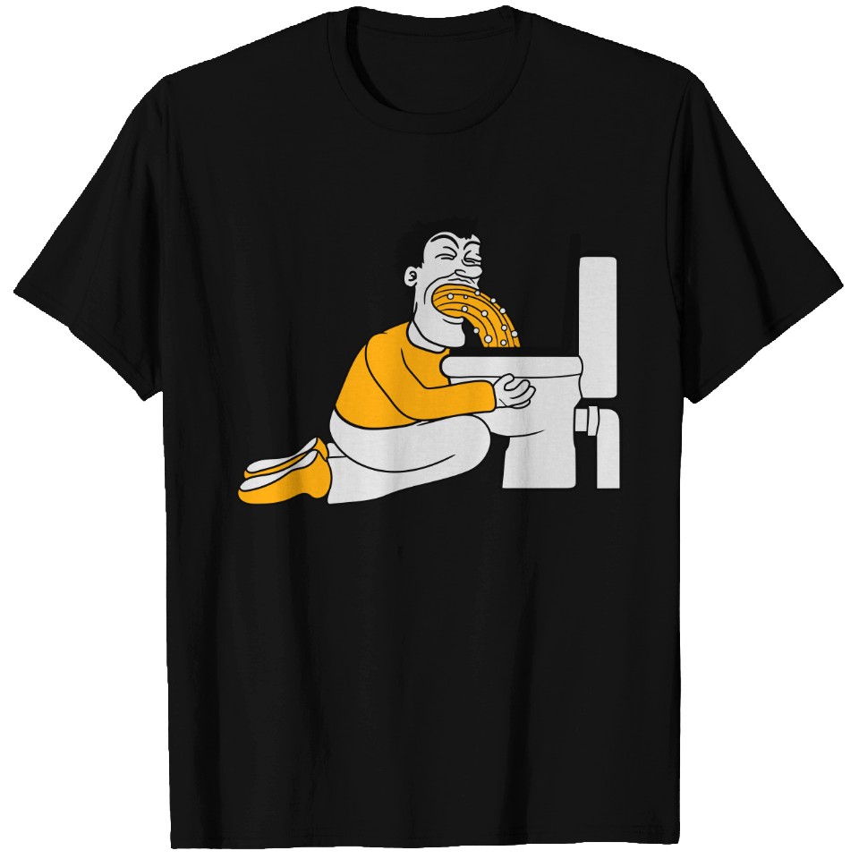 Toilet toilet vomit vomit nausea vomit spit splash T Shirts | ID ...