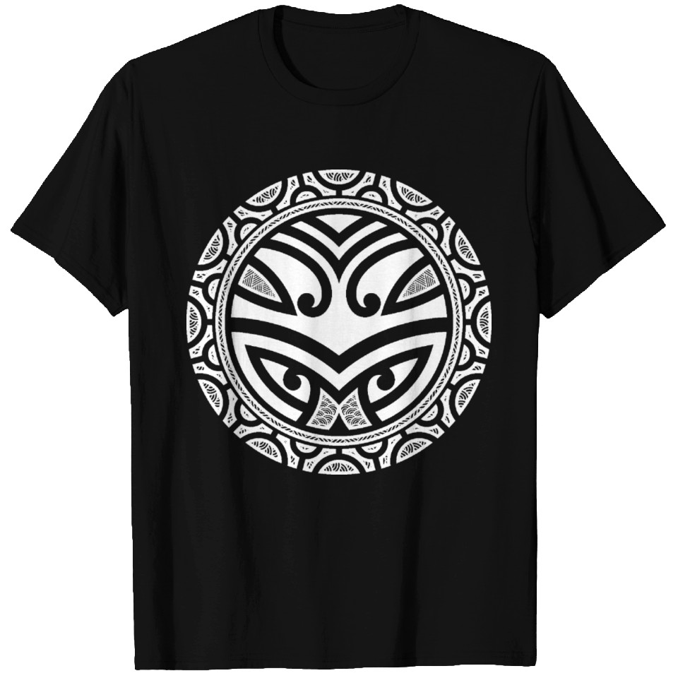Maori art tattoo face T Shirts poloshirt white | ID 15384826 by ...