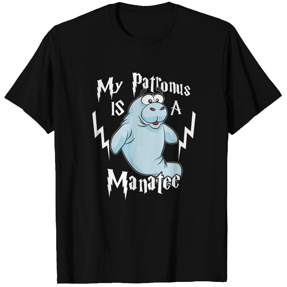 MY PATRONUS IS A MANATEE Cartoon Wizard Magician T Shirts | ID 13229655 ...