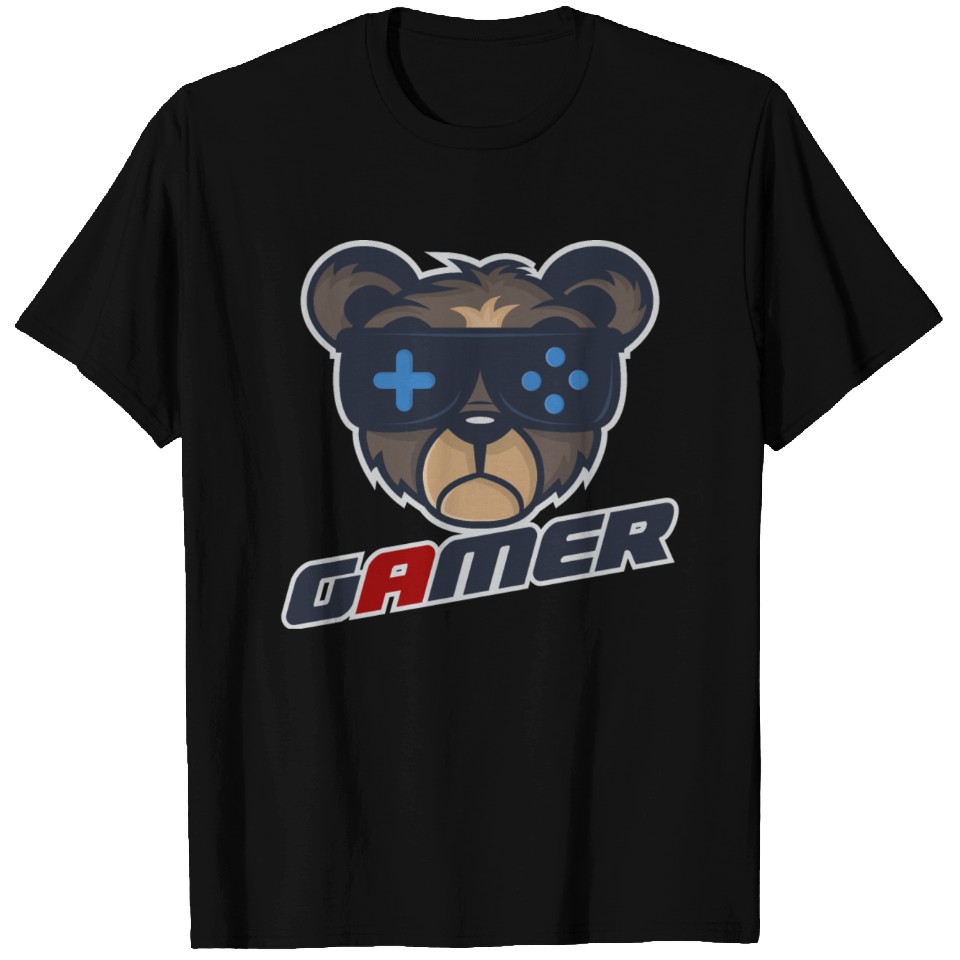 Gamer Bear T Shirts | ID 13596276 by Big Boi | Printblur