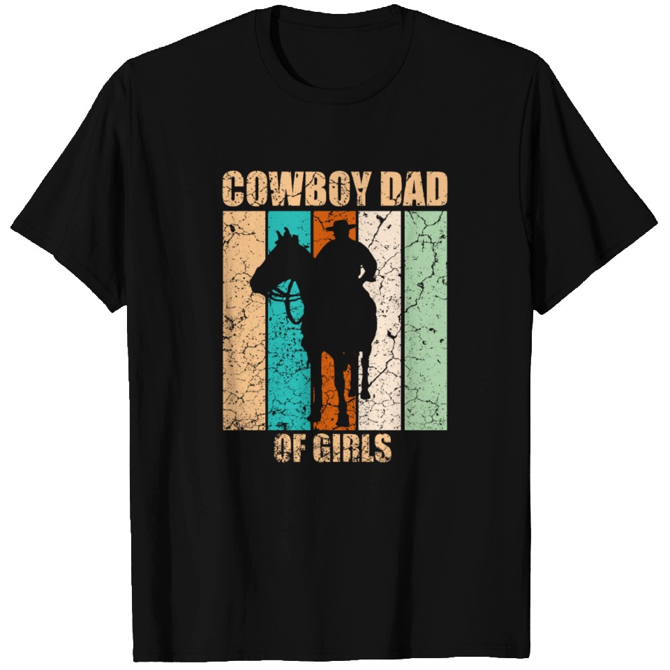 Cowboy Dad Fathers Day Wild West Western Parents T Shirts | ID 13144464 ...