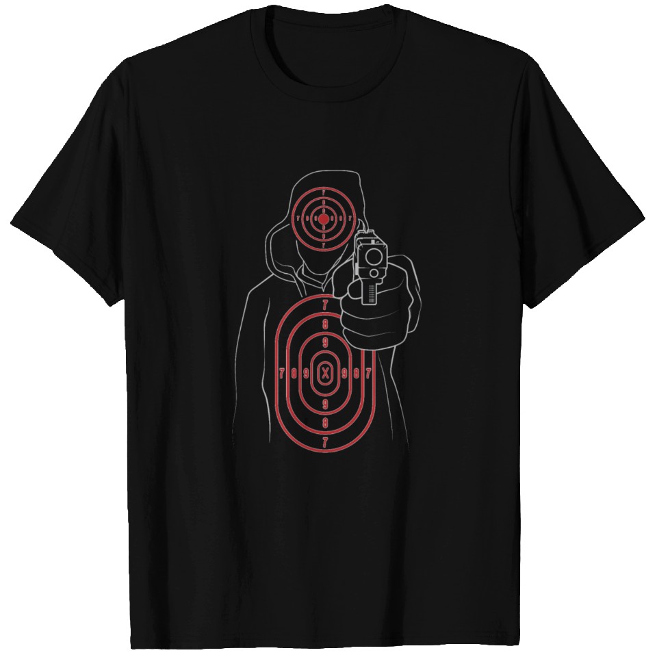 Shooting Firing Range Target Practice Man Sheet T Shirts | ID 14219518 ...