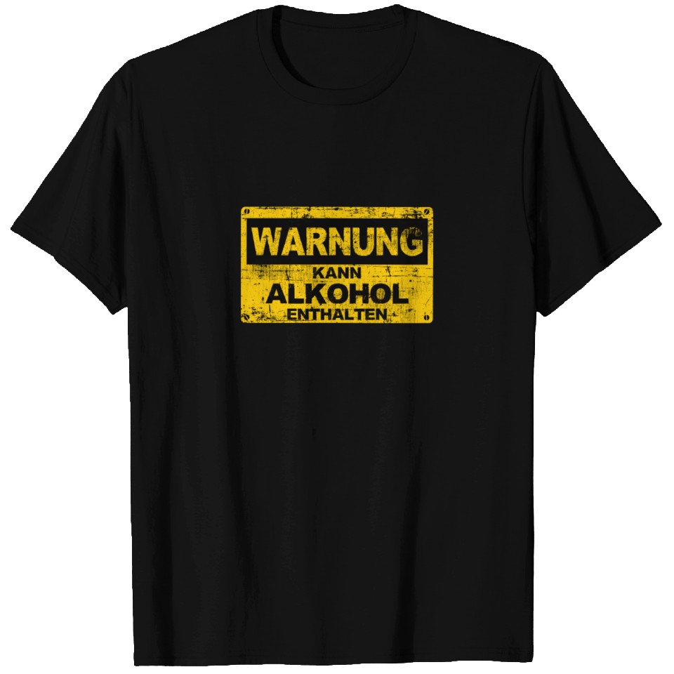 Warning Warning Label May Contain Alcohol T Shirts | ID 15490055 by Big ...