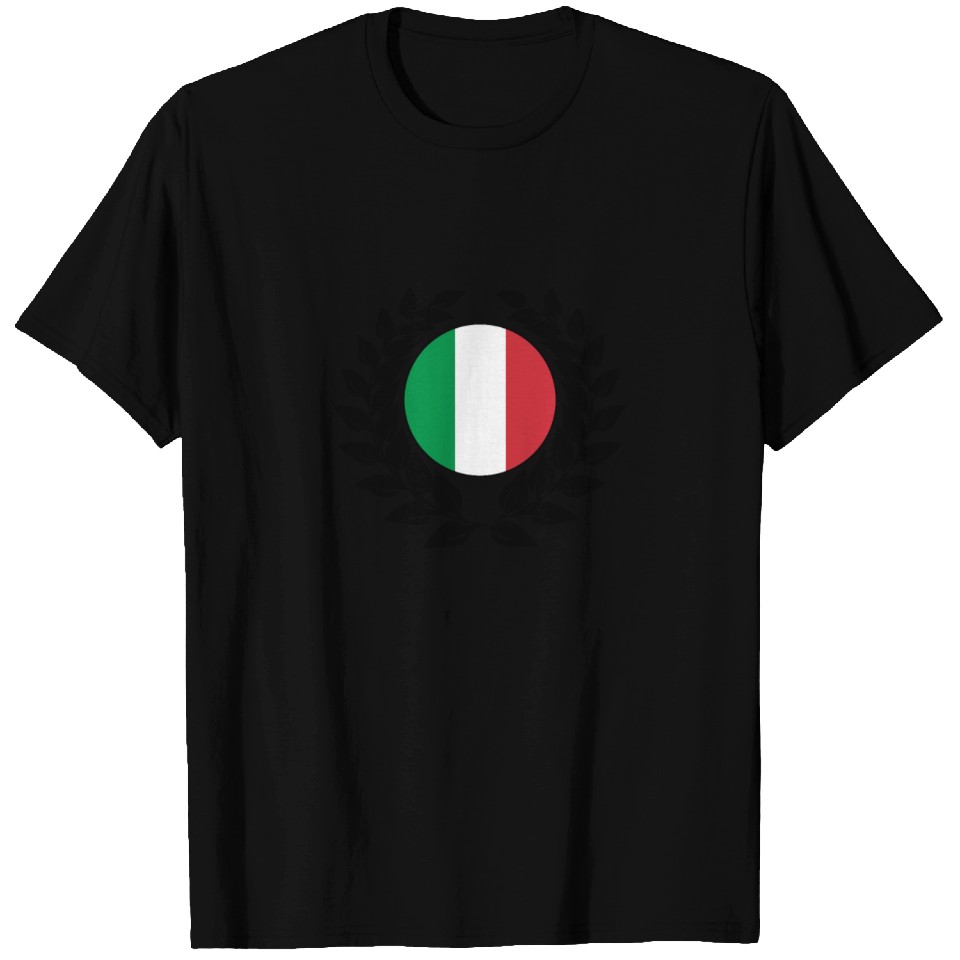 Italy flag banner laurel wreath italian rome T Shirts | ID 13374875 by ...