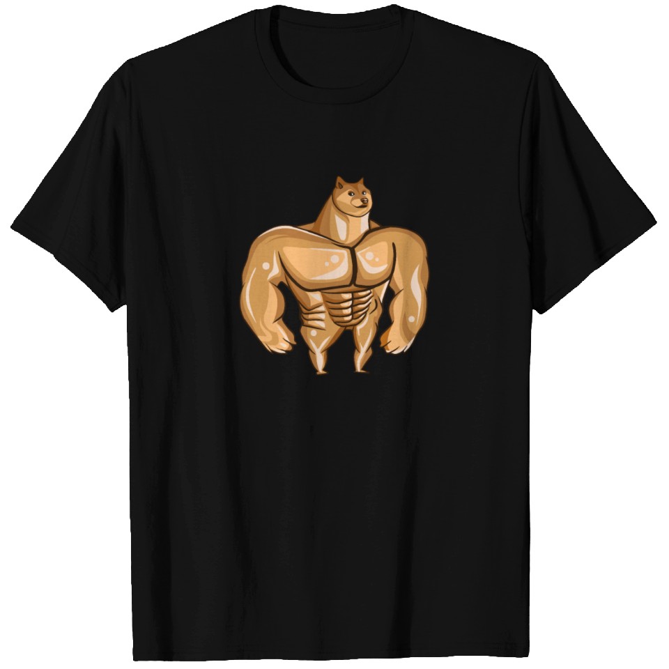 Swole Doge Chad Cheems the Doge Shiba Inu Meme T Shirts | ID 12897785 ...