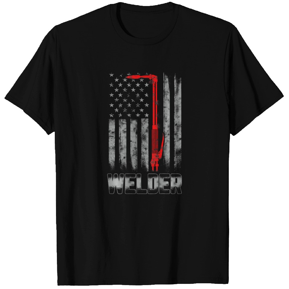 Welder Red line American Flag USA Patriotic T Shirts | ID 18836239 by ...